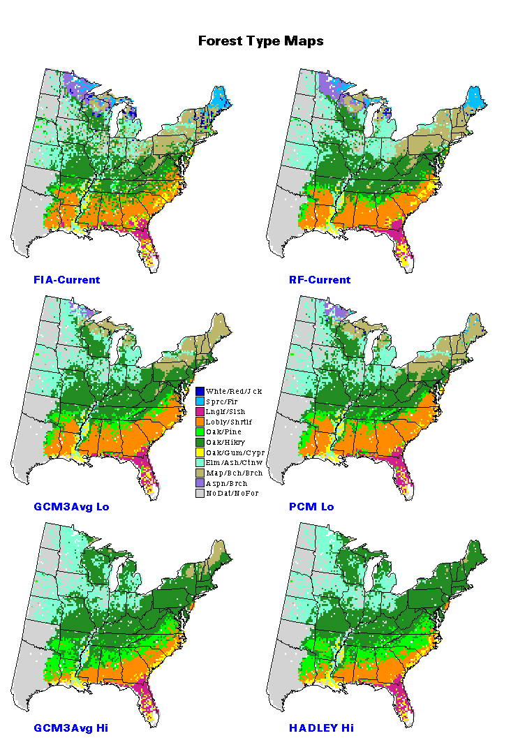 Summary Maps of Modelled Scenarios